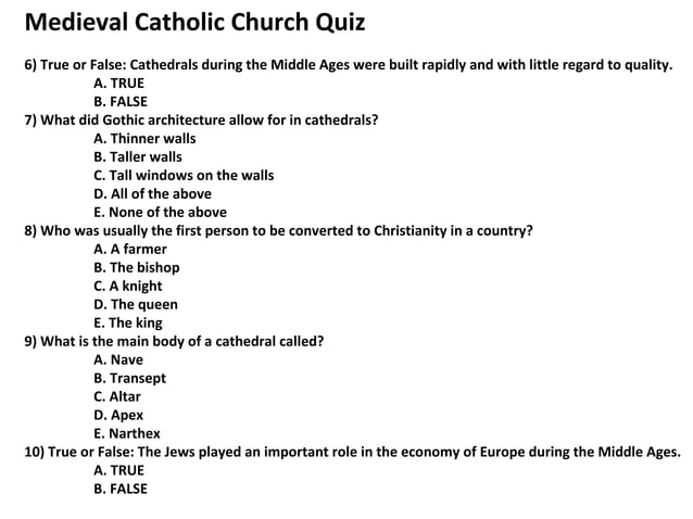 The medieval catholic church | PPT