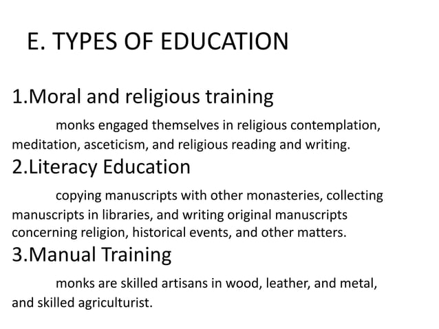 The medieval education (monastic, scholastic, chivalric) | PPTX ...