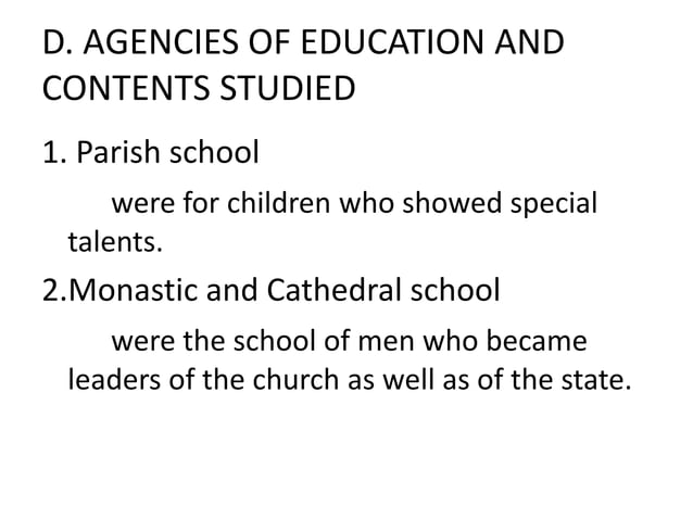 The medieval education (monastic, scholastic, chivalric) | PPTX ...