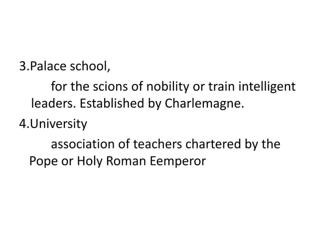 The medieval education (monastic, scholastic, chivalric) | PPTX ...