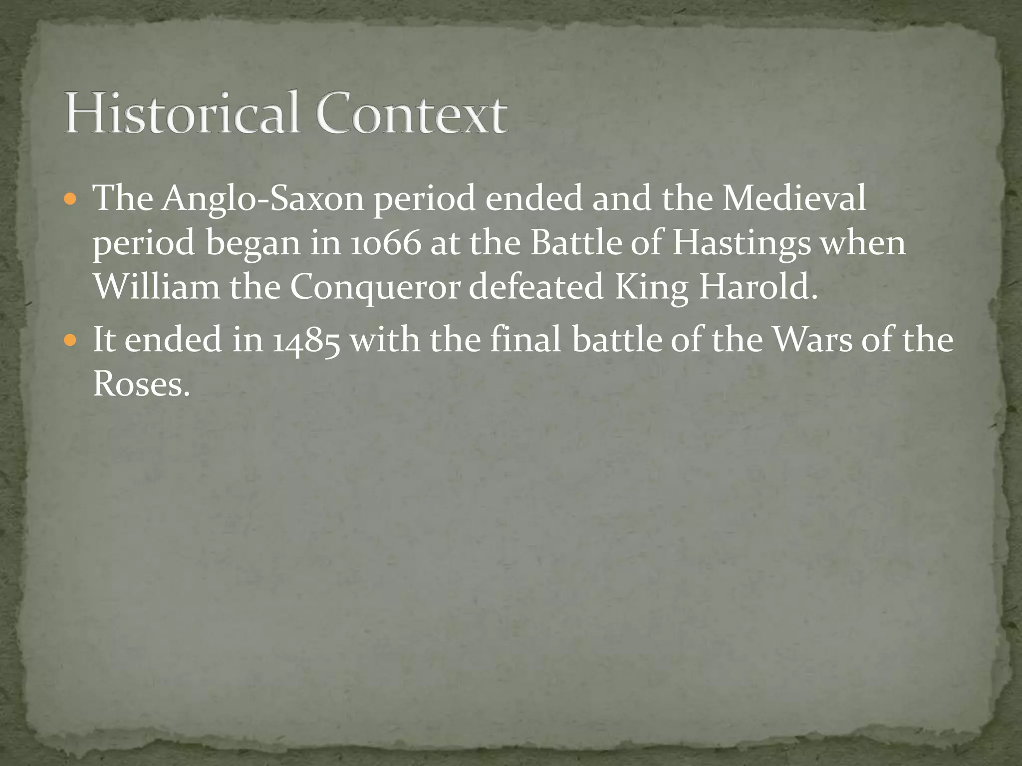 The medieval period | PPT
