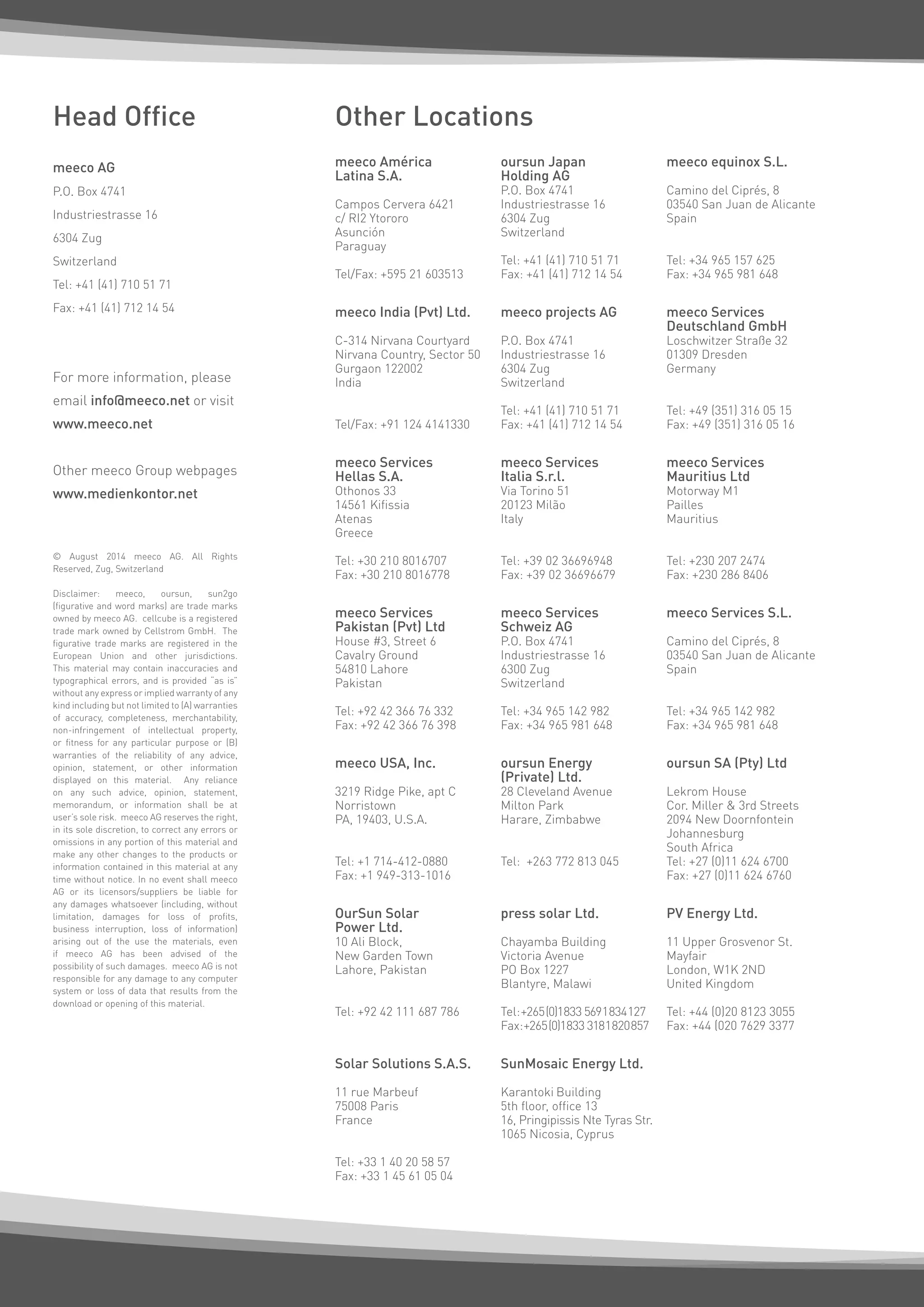 The meeco Group Corporate Brochure | PDF