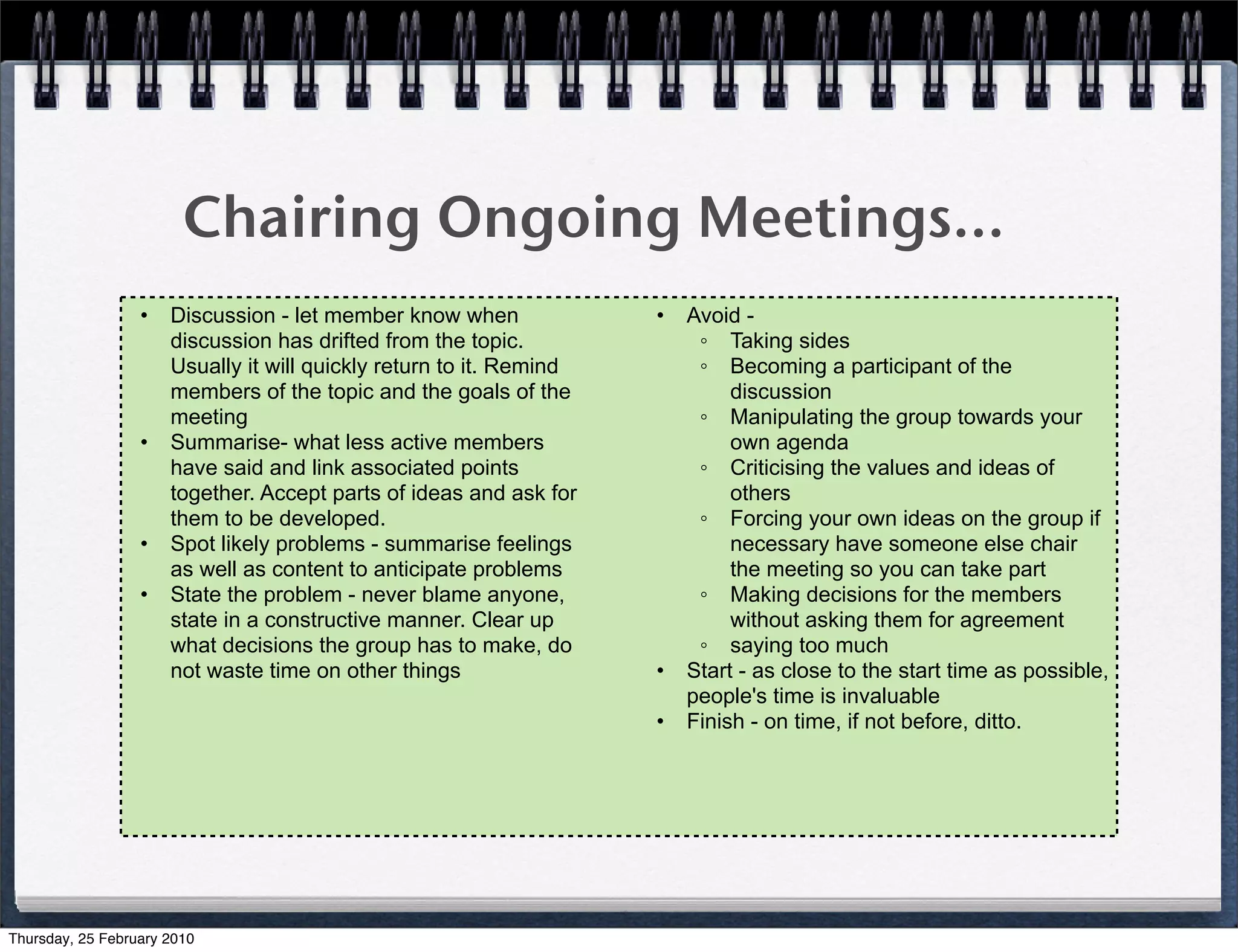 How to: The Meeting | PDF
