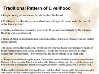 Tribal Livelihoods in Odisha, (Biriguda village) | PPTX