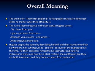 Theme for english b | PPTX