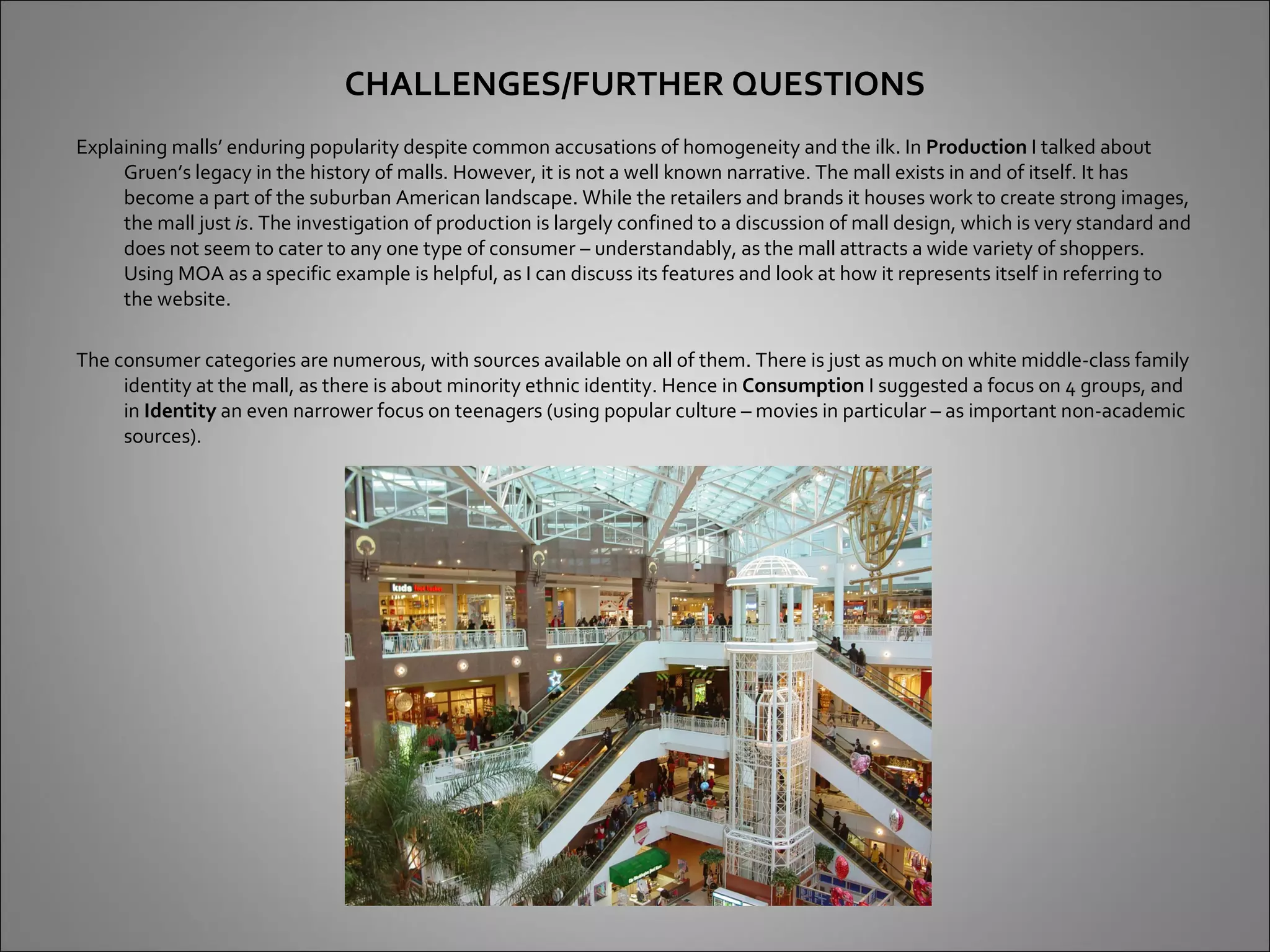 The mega mall as cultural space | PPT