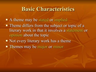 Theme in literature | PPT