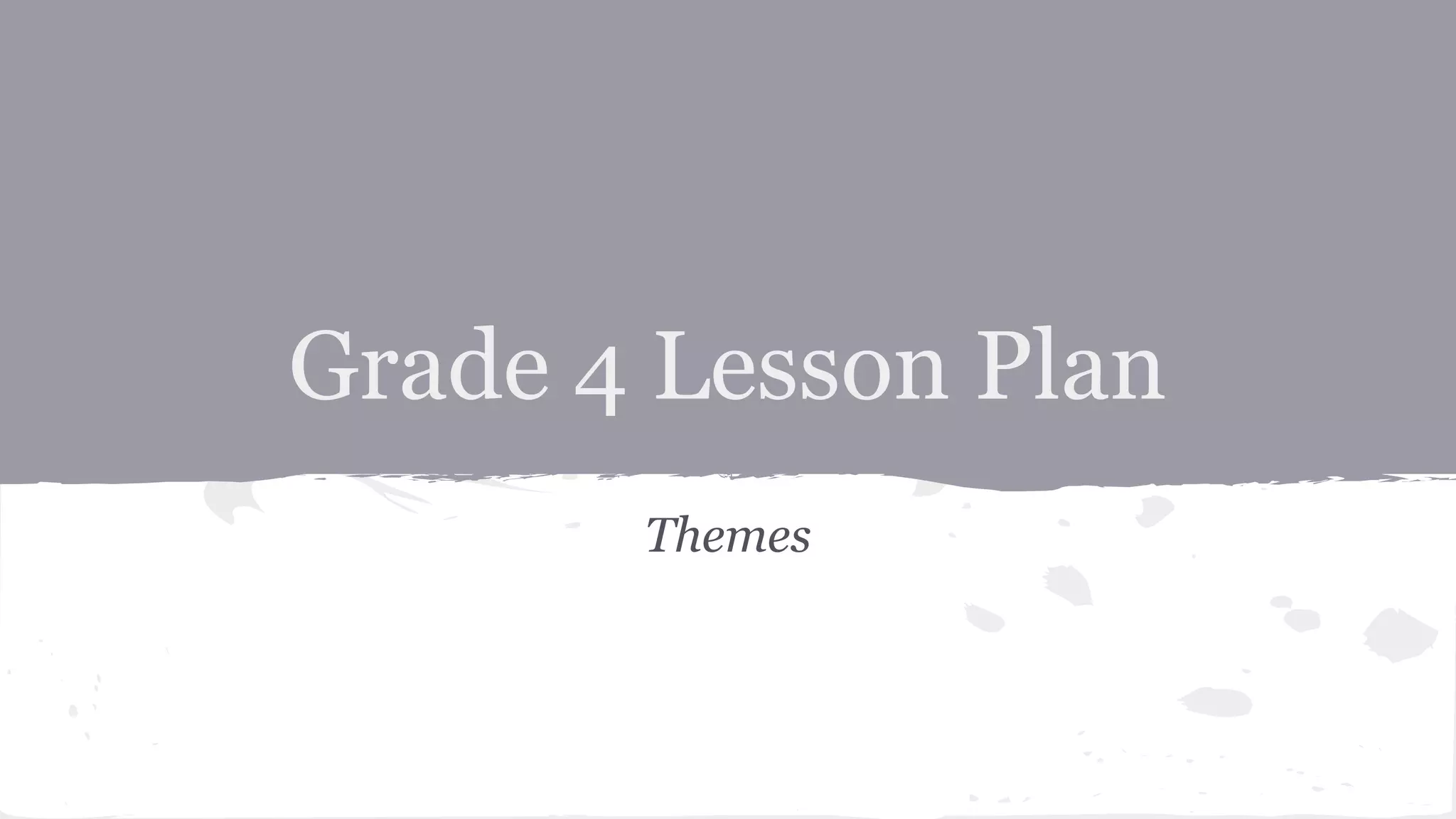 Virtual Lesson Plan: Theme | PDF