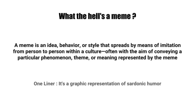 The Meme Theory | PPTX