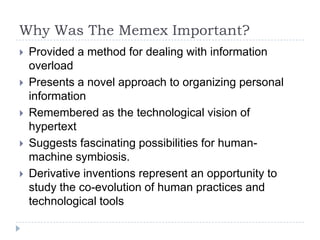 The memex presentation | PPTX