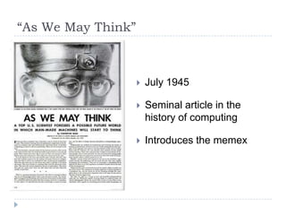 The memex presentation | PPTX