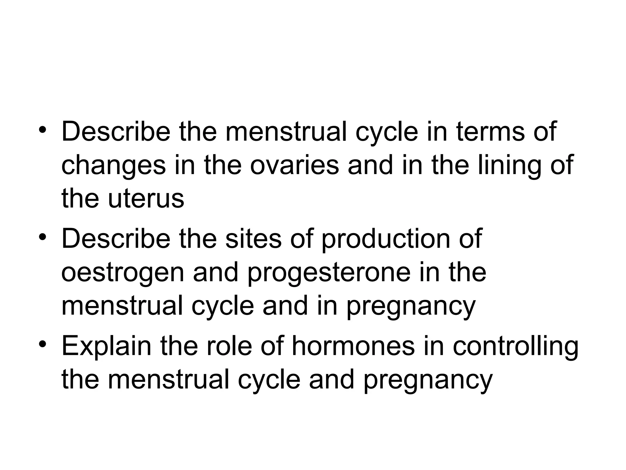 The menstrual cycle IGCSE + SPM | PPT