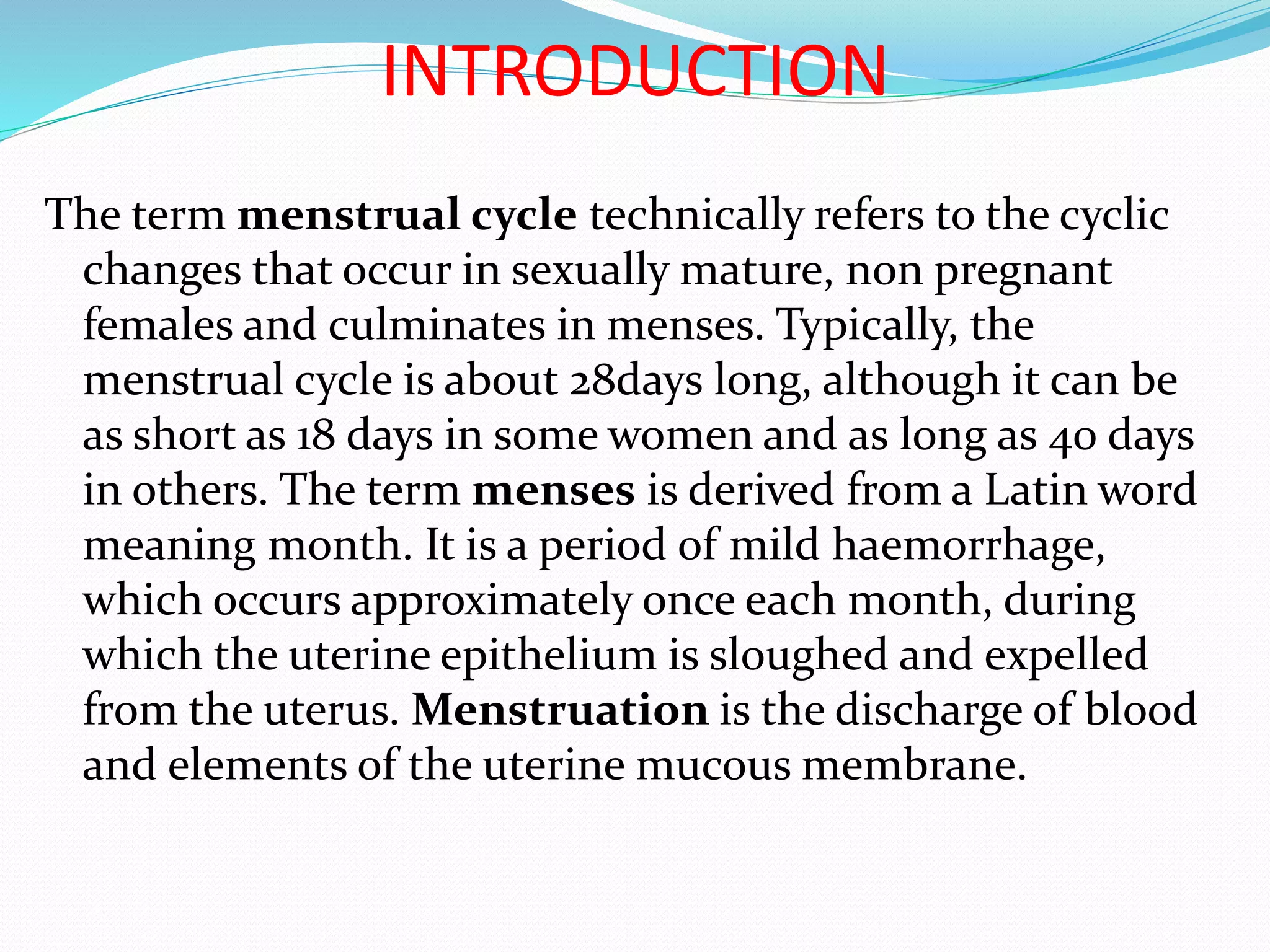 The menstrual cycle- Mr. panneh | PPTX
