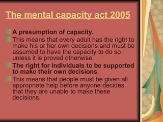 The Mental Capacity Act | PPT