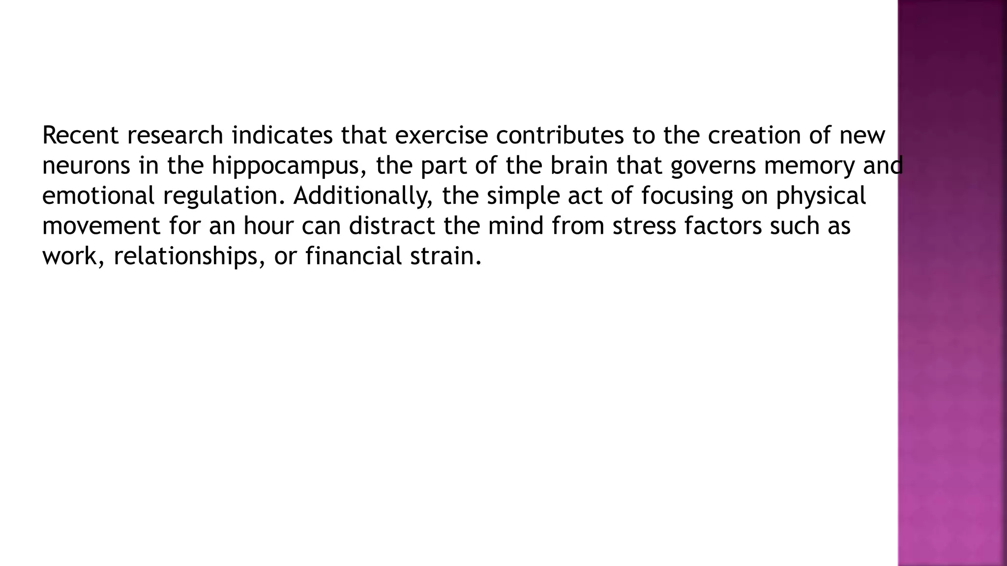 The Mental Health Benefits of Exercise | PPTX