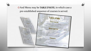 The-Menu-and-its-courses | PPTX