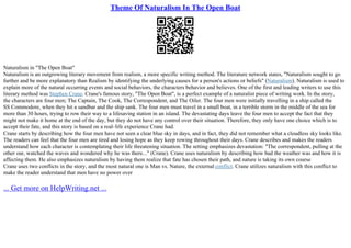 Theme Of Naturalism In The Open Boat | PPT