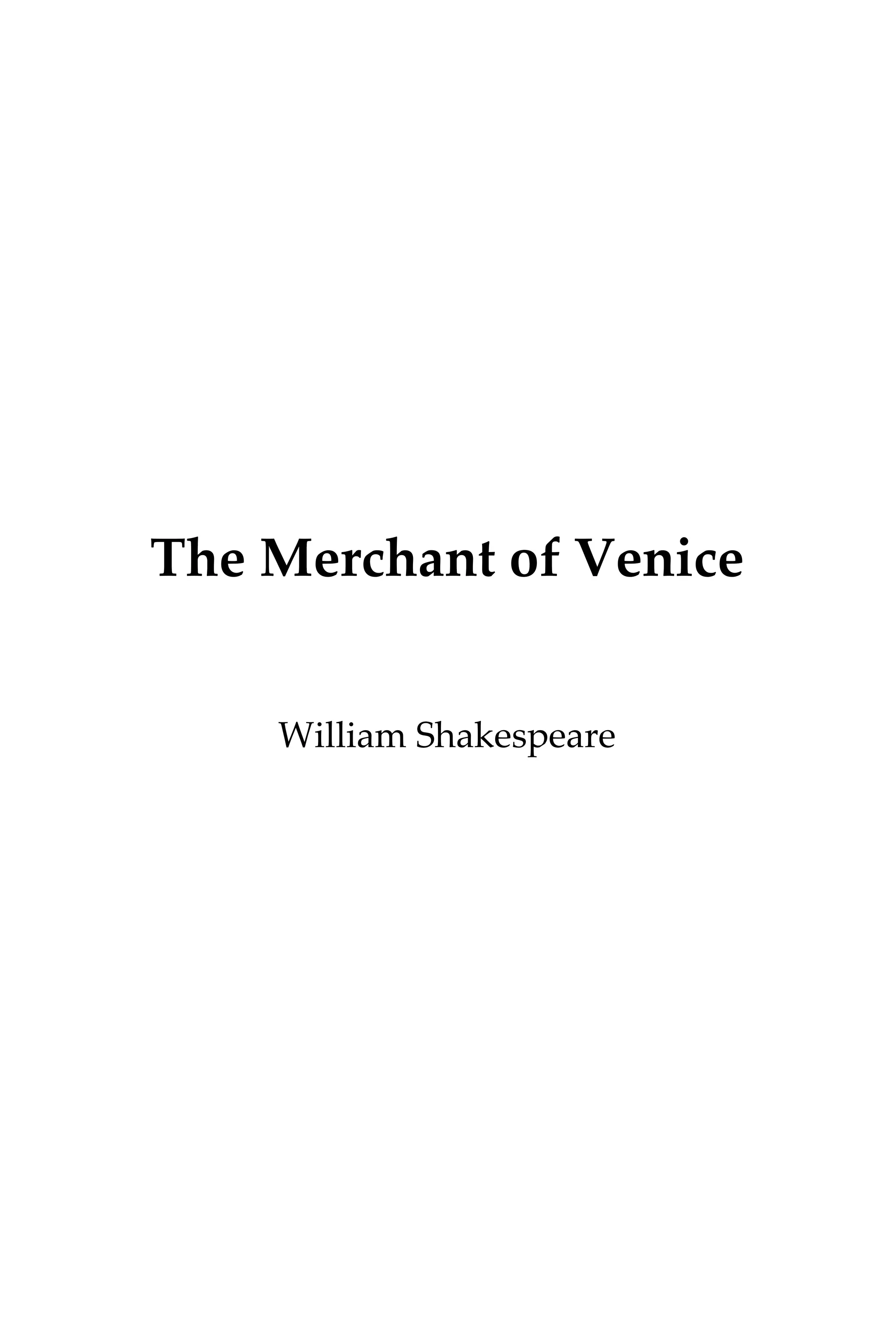 The merchant of venice - william shakespeare | PDF | Poetry | Books and ...
