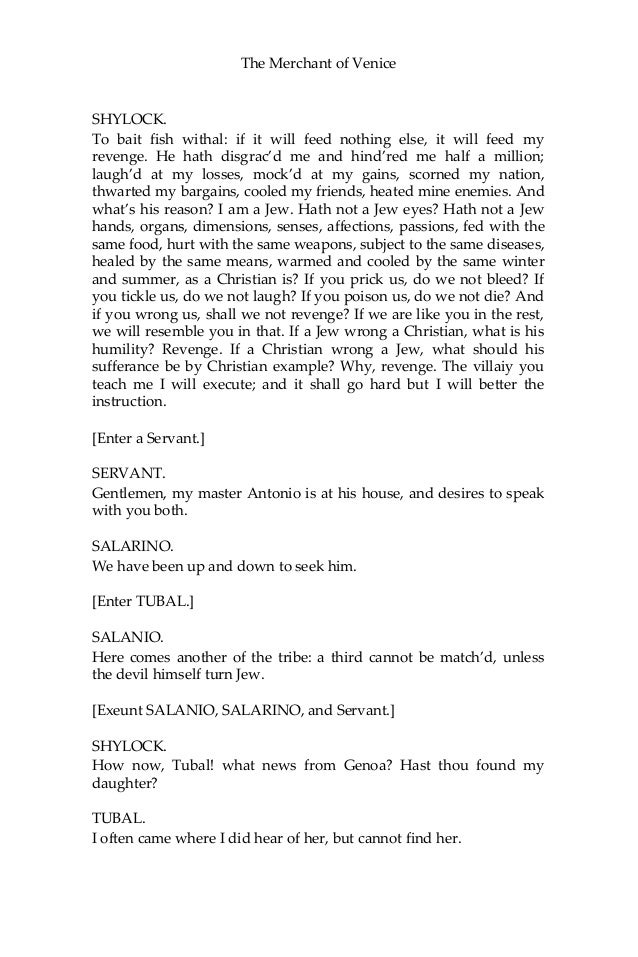 The merchant of venice - william shakespeare