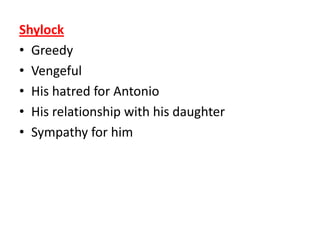 The merchant of venice 2, analysis | PPTX