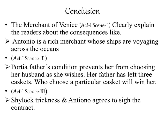 The merchant of venice ppt | PPTX
