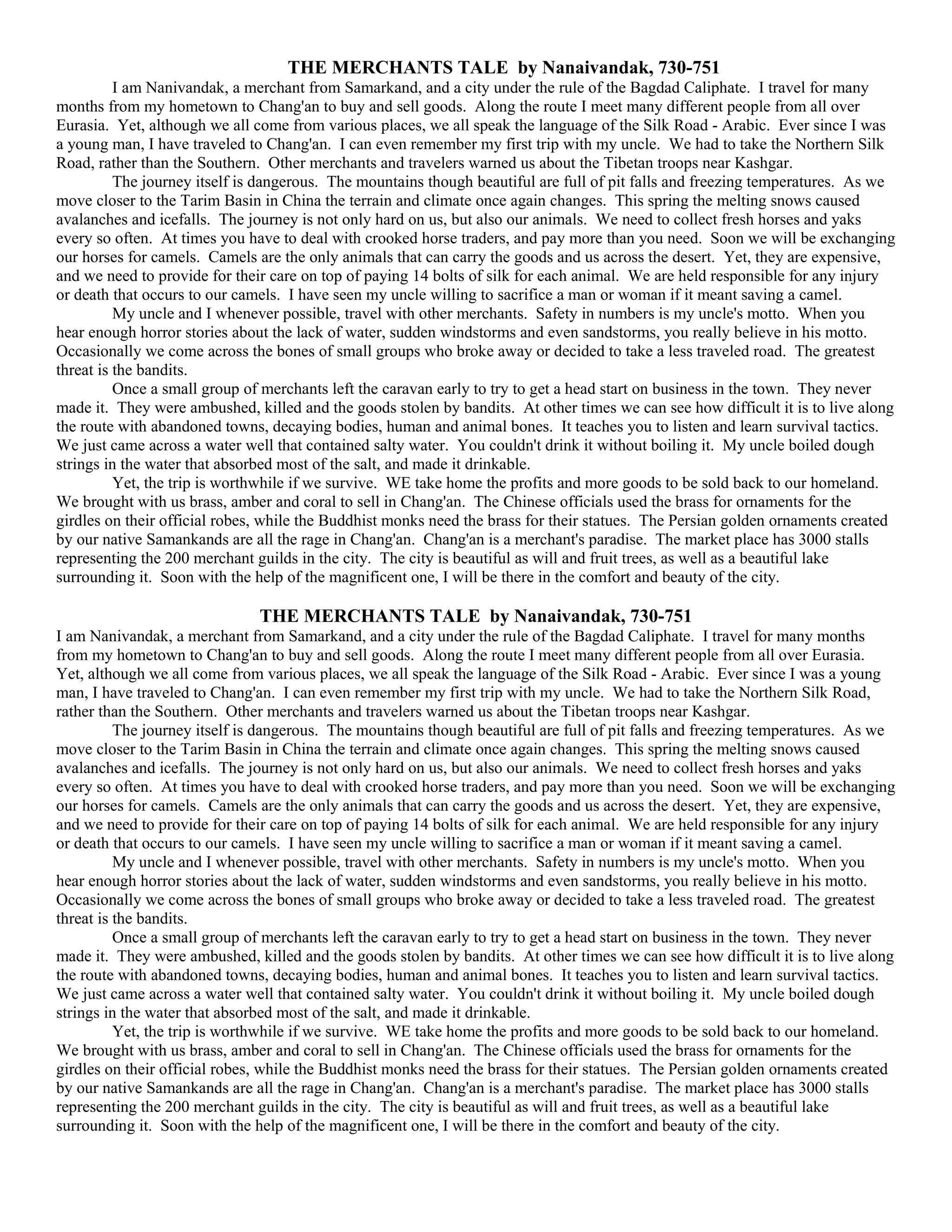 The merchants tale by nanaivandak | DOC