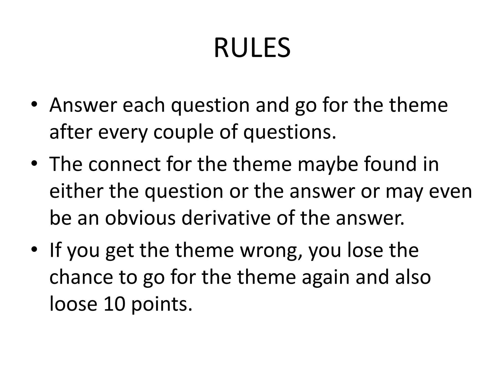 RBEA QUIZ Theme round | PPT