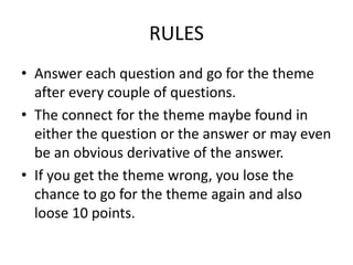 RBEA QUIZ Theme round | PPTX