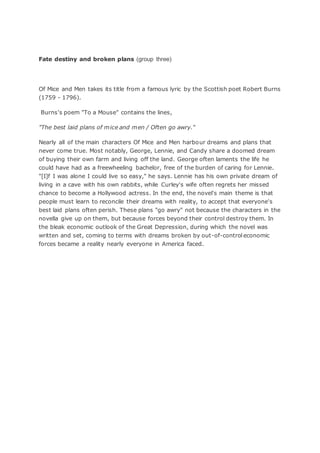 Themes revision: Of Mice and Men | DOCX