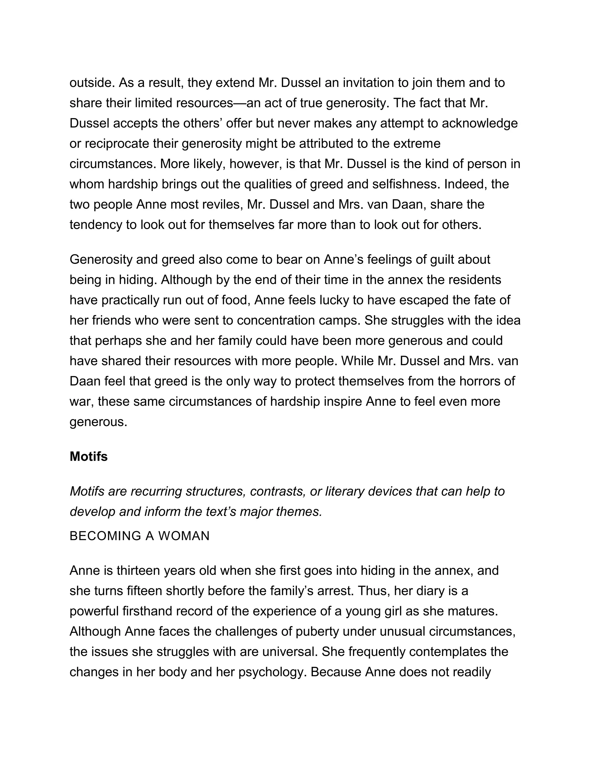 Anne Frank Themes | PDF