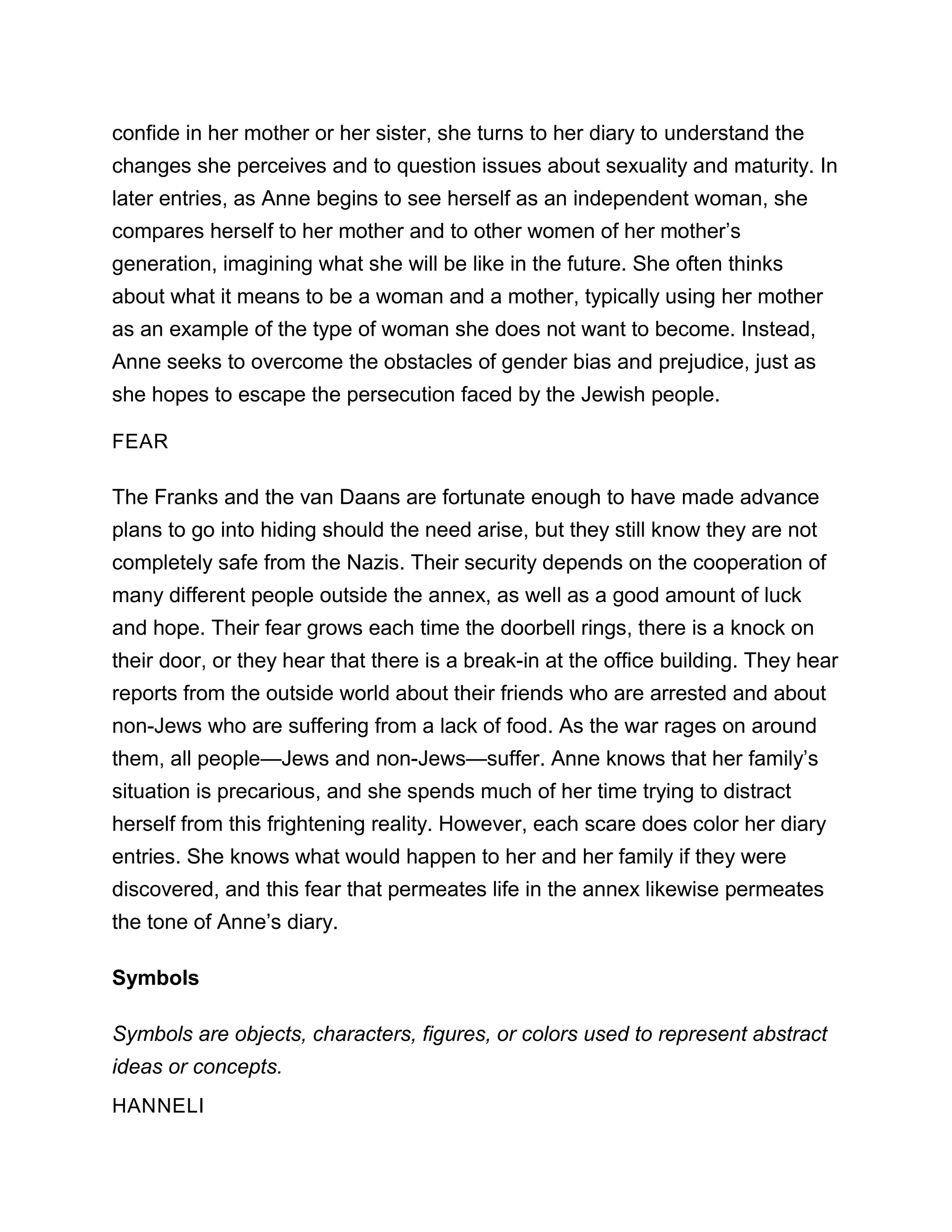 Anne Frank Themes | PDF