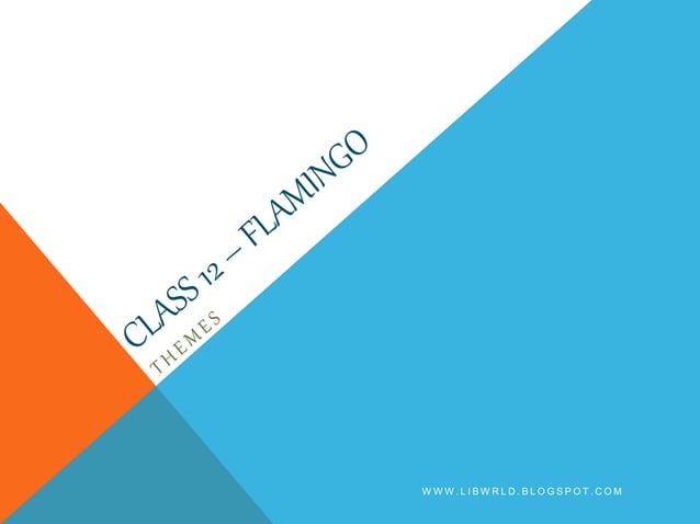 FLAMINGO - THEMES (CHAPTERS) | PPTX