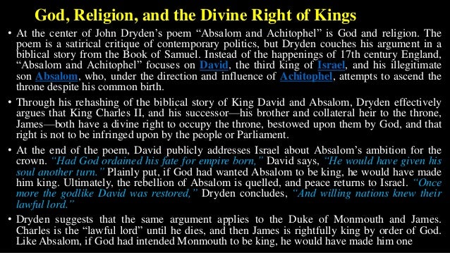 Thematic Study of Absalom and Achitophel - John Dryden | PPTX