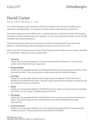Theme sequence report | PDF