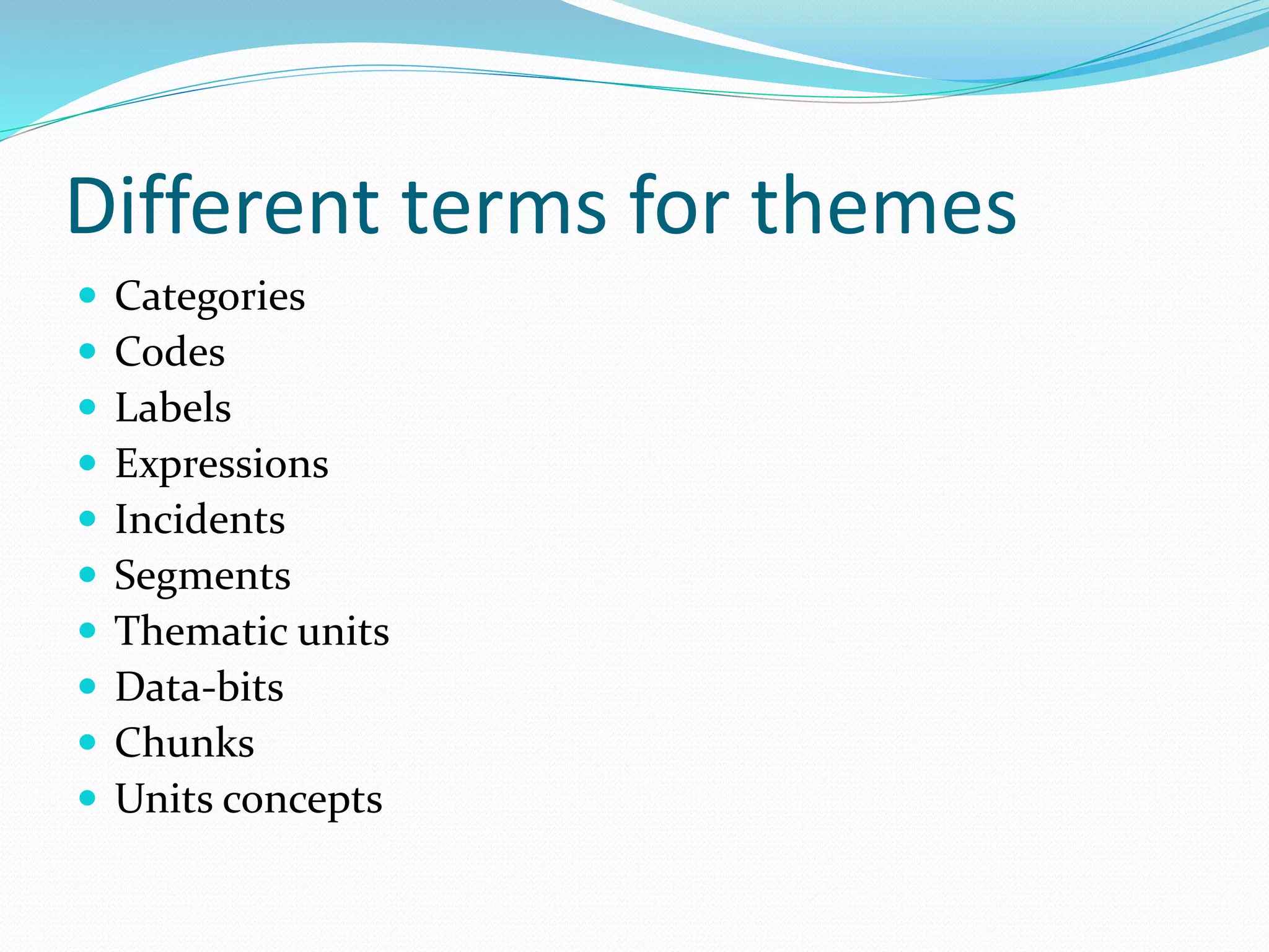 Themes identification techniques in qualitative research | PPT