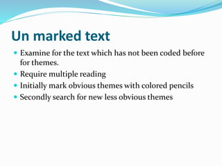 Themes identification techniques in qualitative research | PPT
