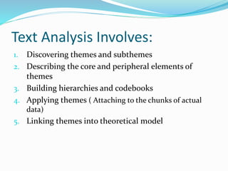 Themes identification techniques in qualitative research | PPT