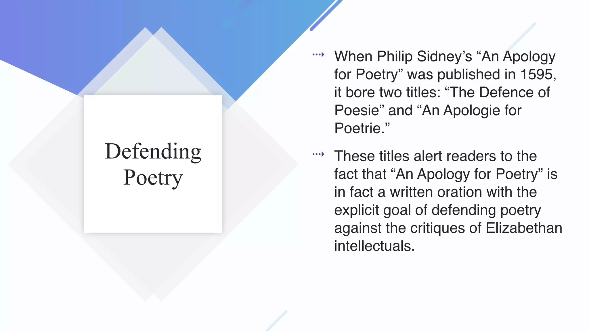 Themes in an apology for poetry | PDF