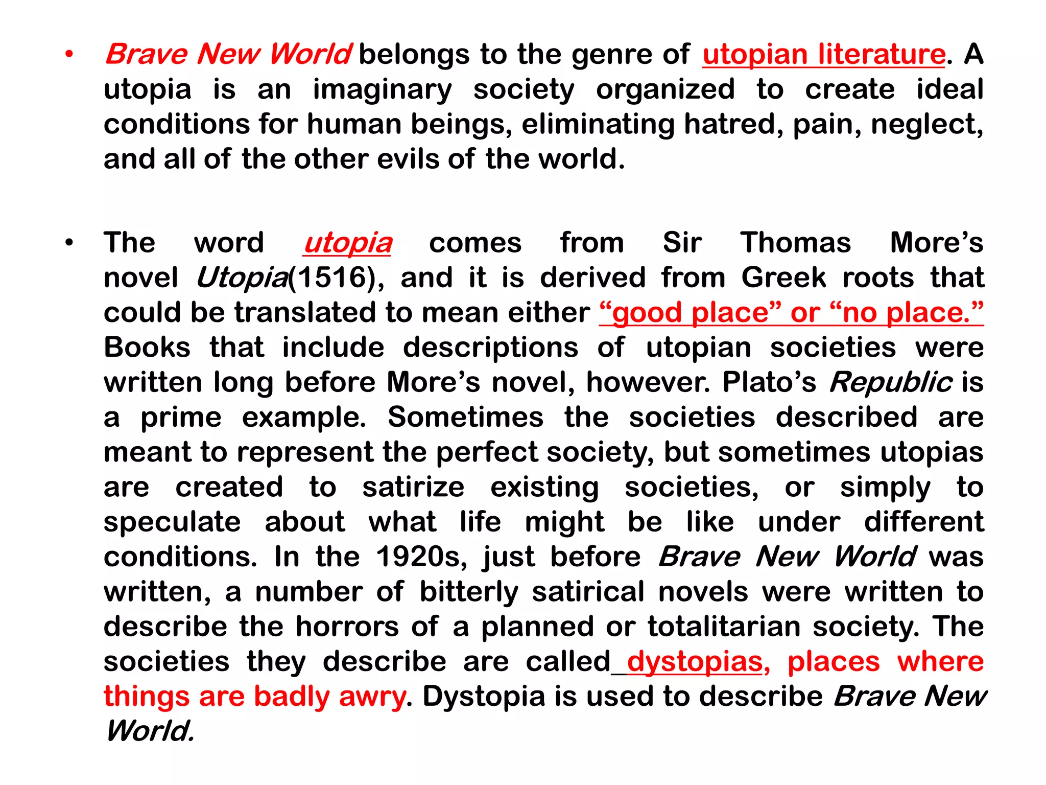 Themes in brave new world | PPTX