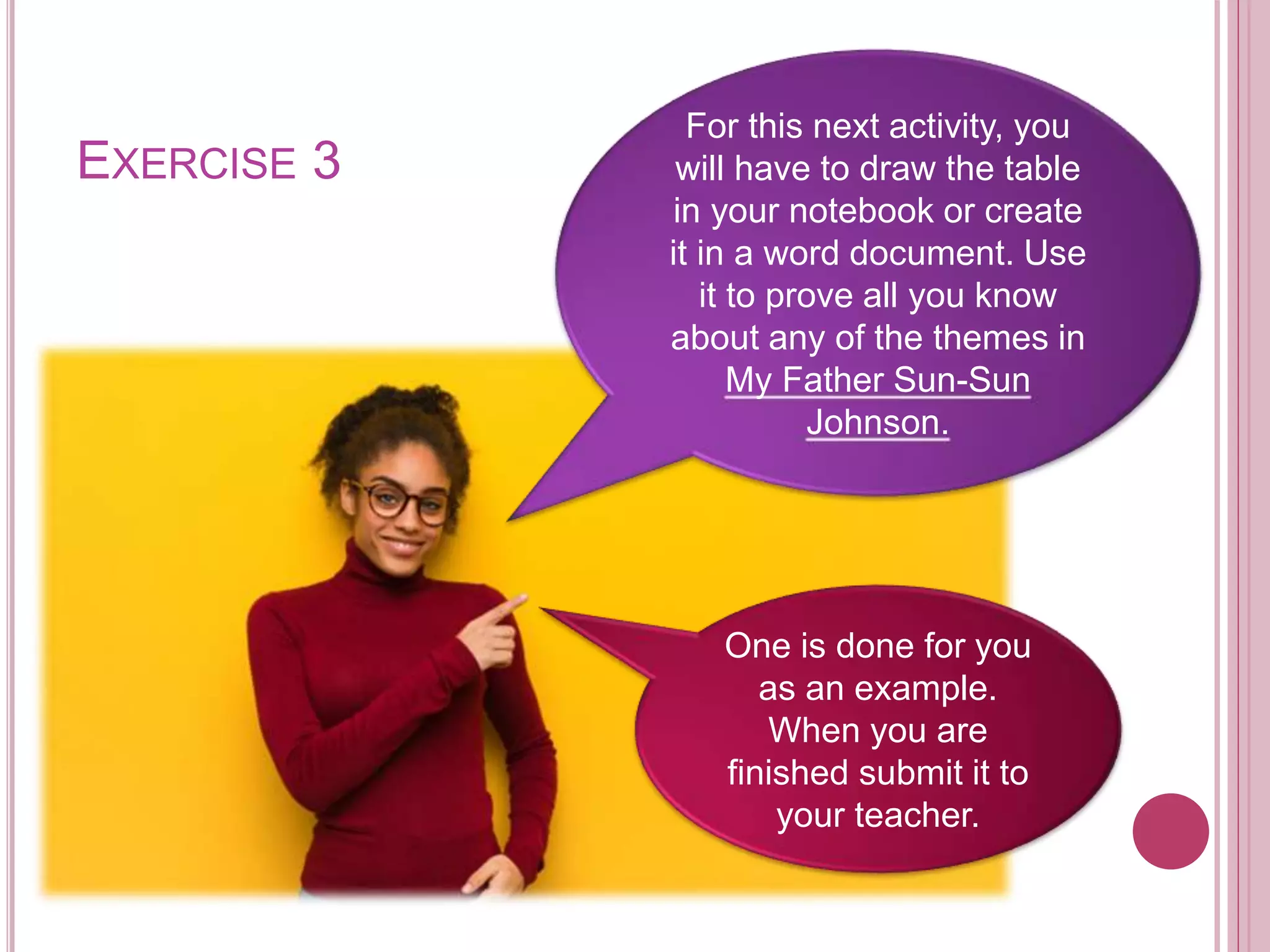 Themes in my father sun sun johnson | PPTX