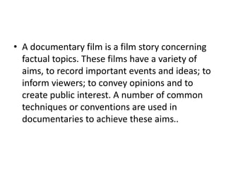 Themes of documentaries | PPT