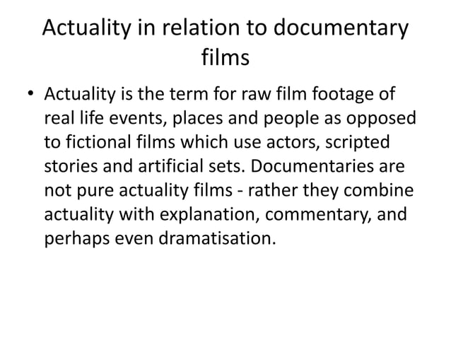 Themes of documentaries | PPT