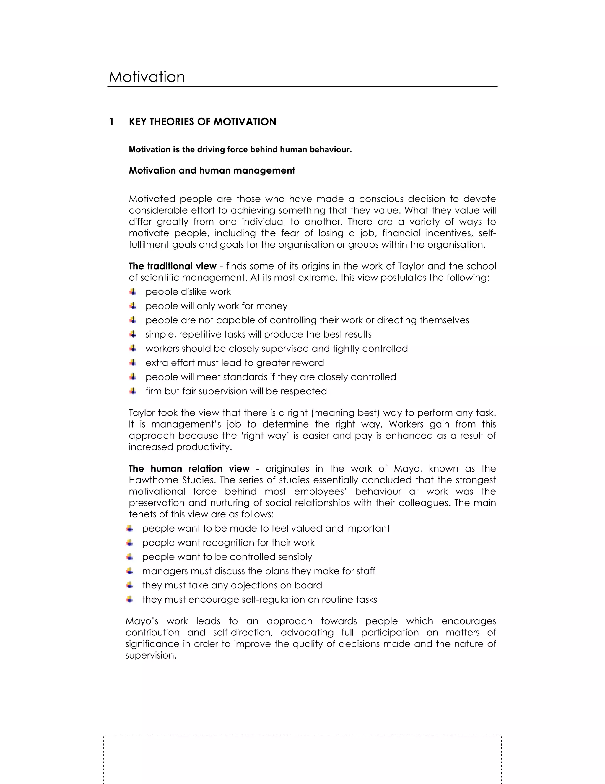 Themes of Motivation | PDF