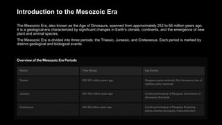 The Mesozoic Era:: All You Need To Know | PPTX