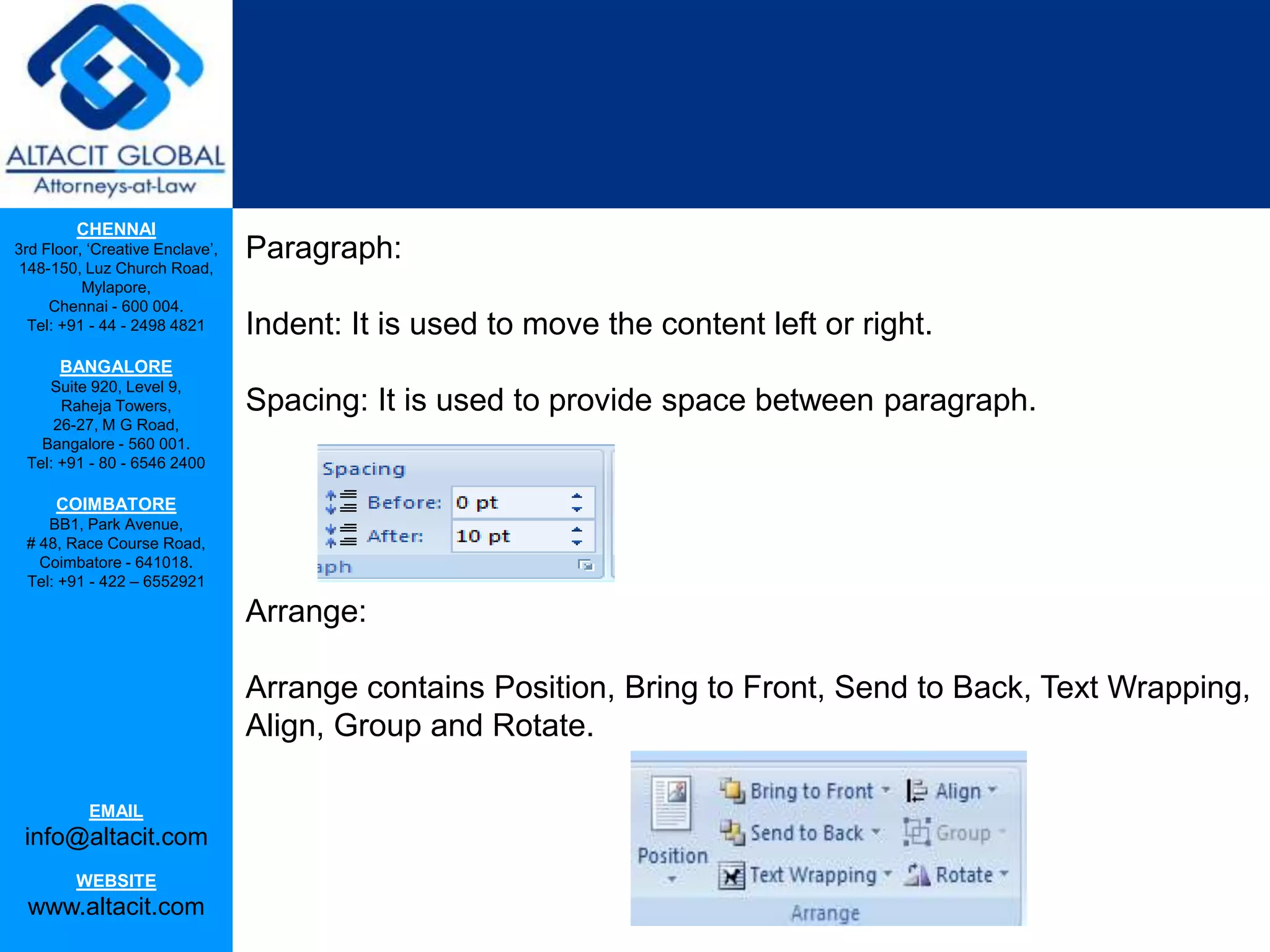 Themes, page setup, page background, paragraph and arrange in word 2007 ...