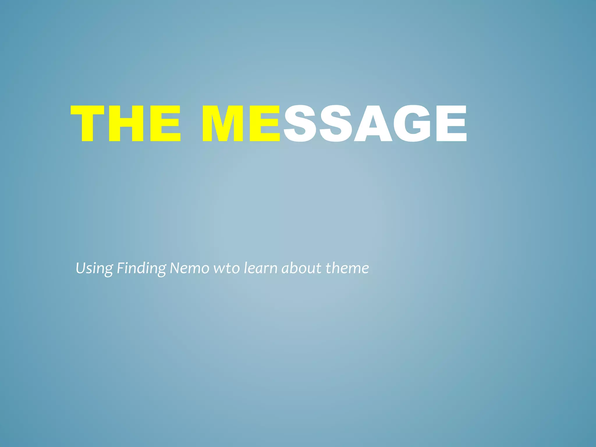 Teaching theme with Finding Nemo | PPTX