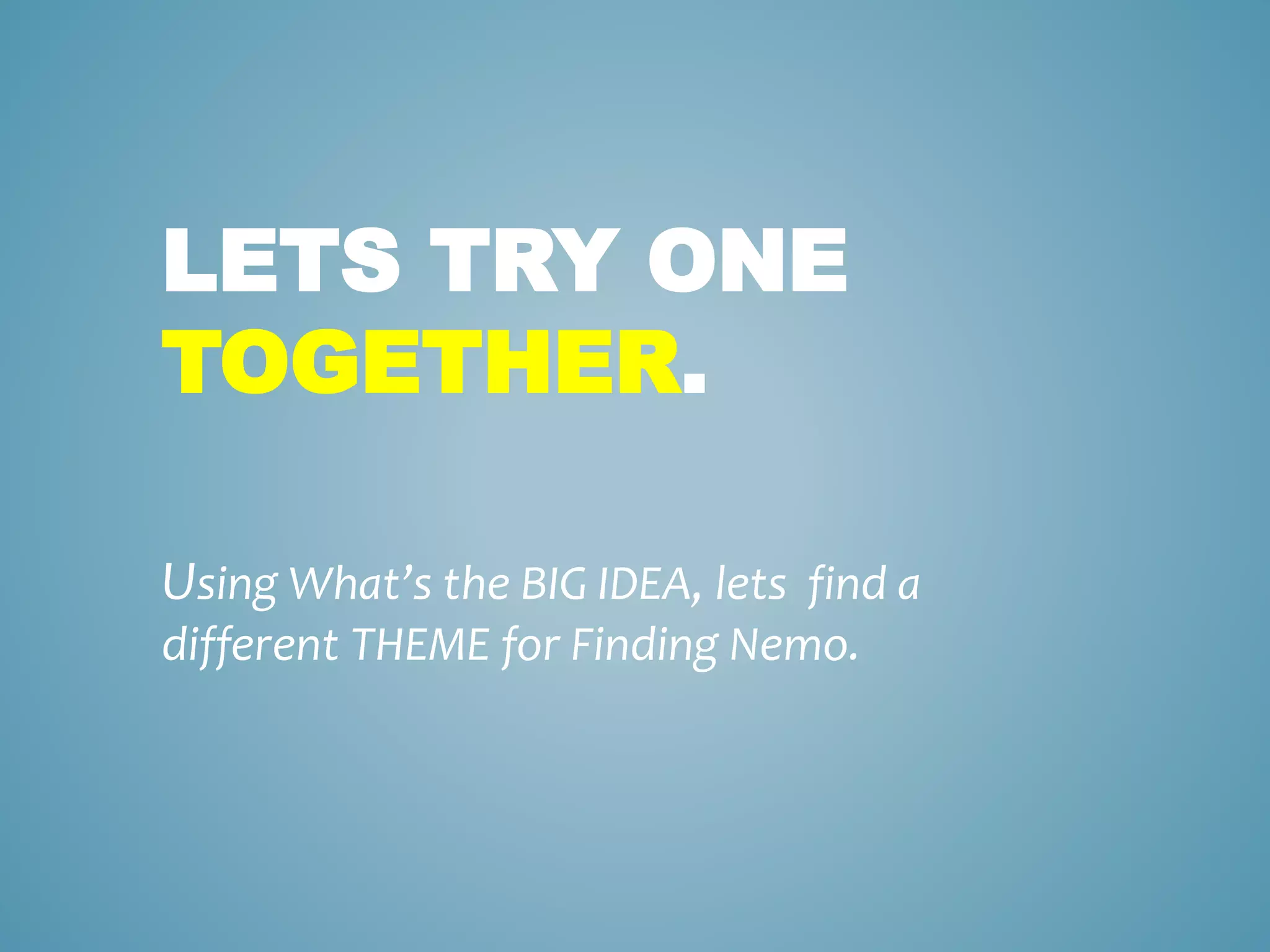 Teaching theme with Finding Nemo | PPTX