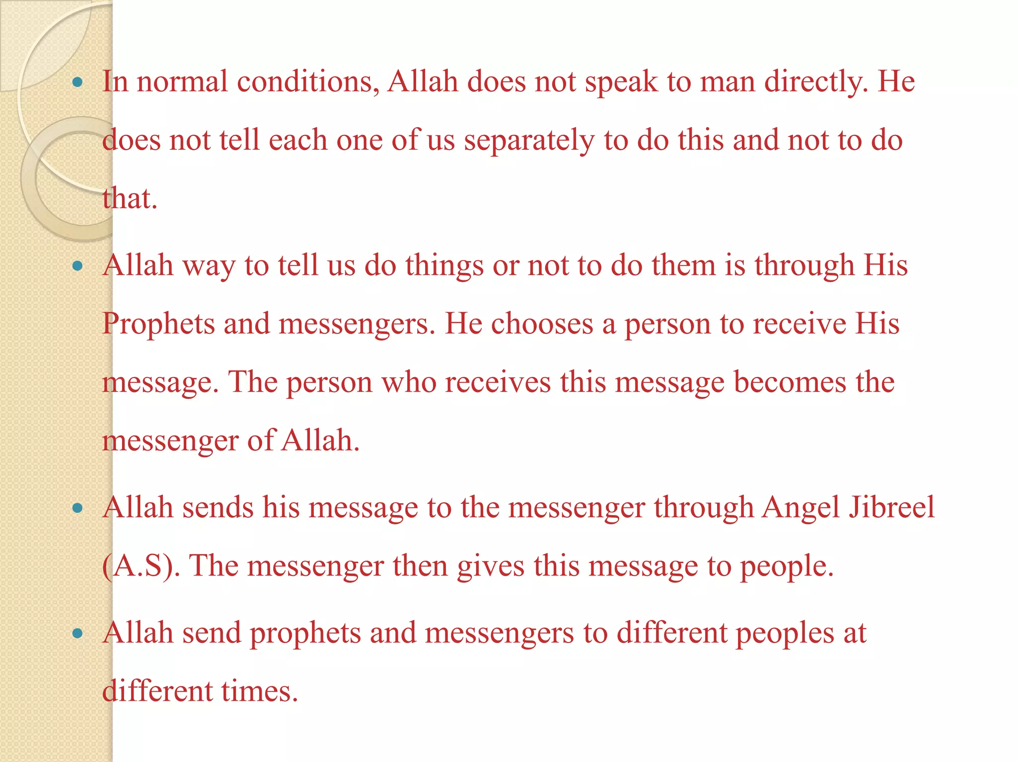 The messengers of allah | PPTX