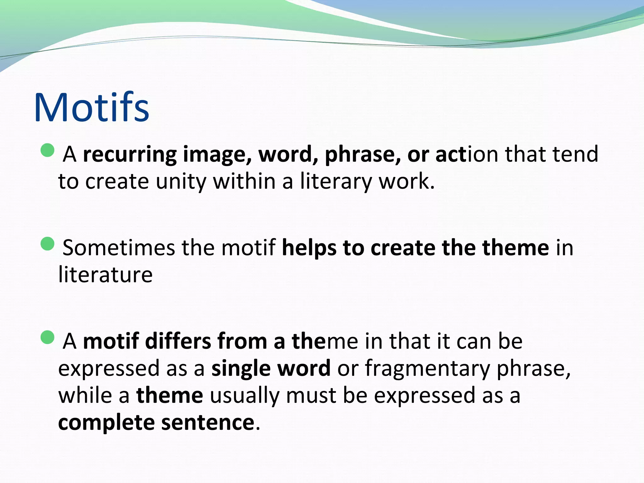 Theme,Symbols and Motifs | PPT