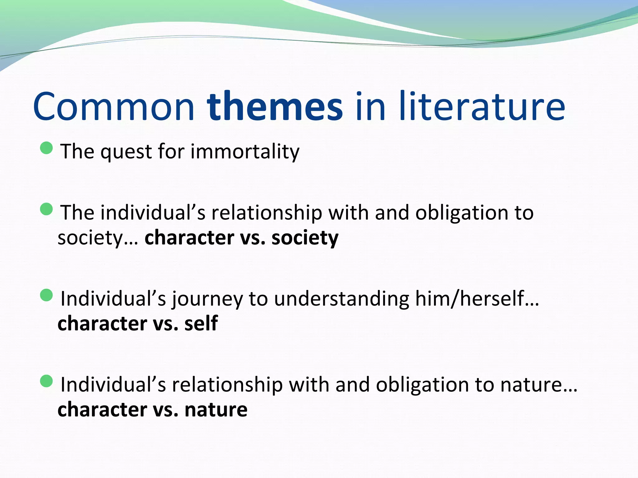 Theme,Symbols and Motifs | PPT | Books and Literature